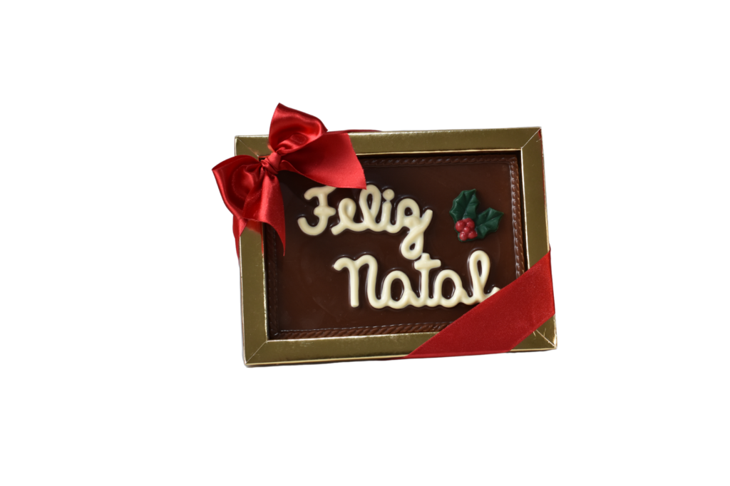 Cartão de Chocolate Feliz Natal - Chocolates Plátanos